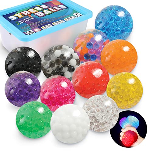 ZaxiDeel 3 Pack Rainbow Squeeze Stress Ball - Soft Squish Balls Stress ...
