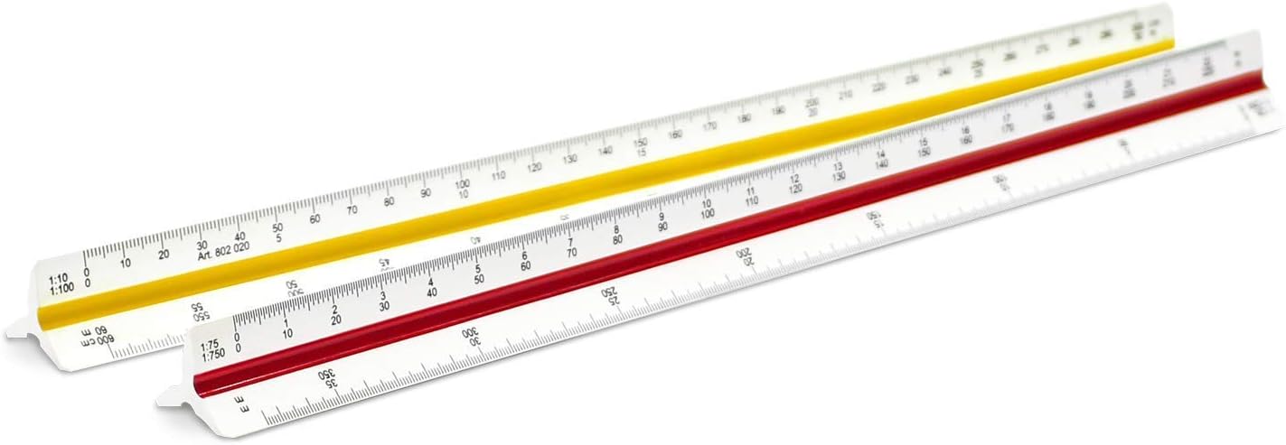 Liquidraw Metric Triangular Scale Ruler 30cm, Architectural – BigaMart