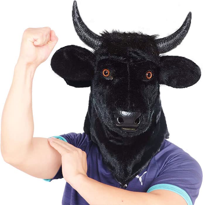Mua Cow Mask Moving Mouth Cosplay Costume Funny Halloween Mouth Mover ...