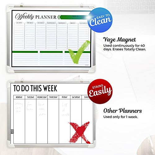 Weekly Schedule White Board for Wall - Dry Erase One Week Whiteboard ...