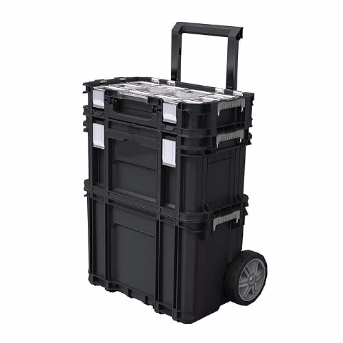 Tool Box on Wheels Cart Versatile 22inch-Rolling and 12 Removable Bins ...