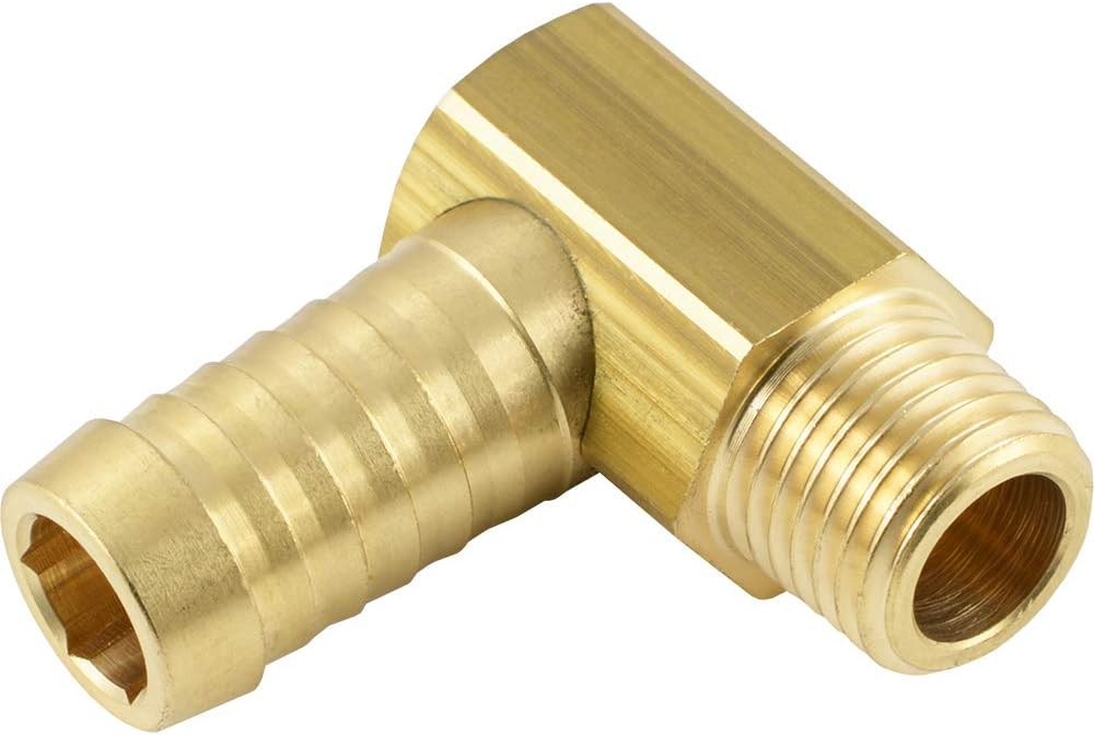 Fittingteile - Schlauchtülle mit Metrischem Außengewinde Winkel Messing (Ausführung: Winkel-AG ...