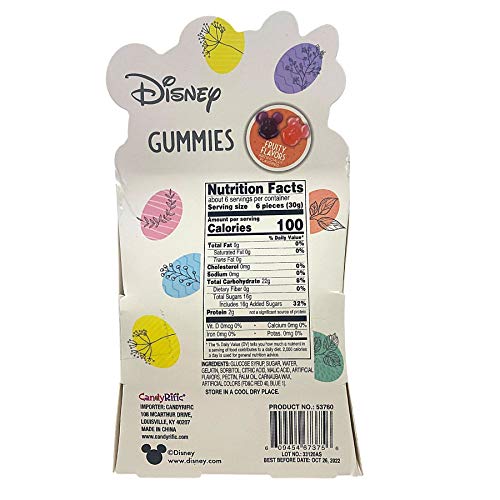 Disney Mickey and Minnie Mouse Fruit Flavored Gummy Candies, Candy Pack ...