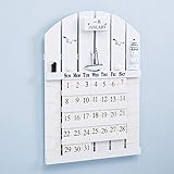 Amazon.com: Mediterranean Wooden Perpetual Calendar Calendar Wall ...