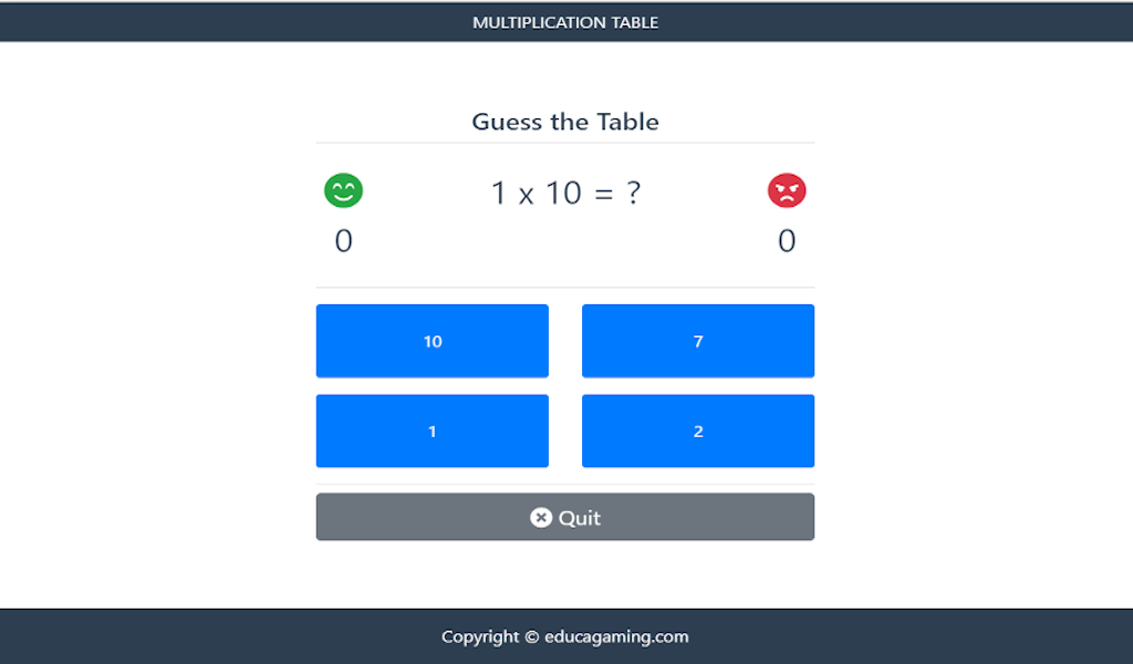 Multiplication Table - Math Game for Kids:Amazon.in:Appstore for Android