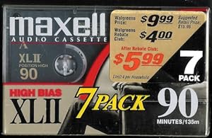 Amazon.com: Maxell XLII IEC Type II 90 Minute High Bias Audio Cassette Tape - 7 Pack: Electronics
