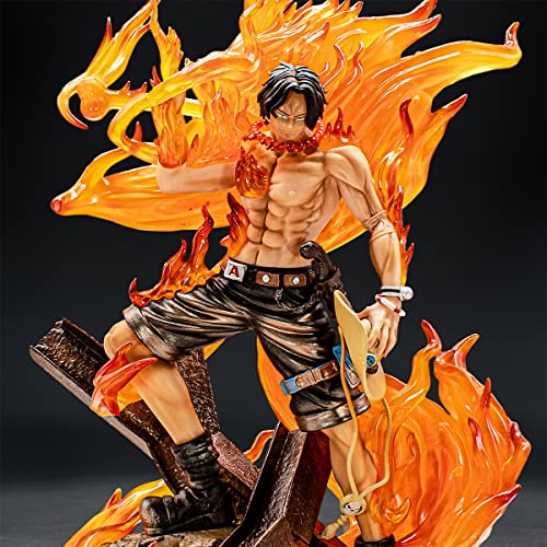 Portgas D. Ace Statue One Anime Piece Collectible Resin LED Mulitcolor ...