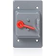 Leviton Weatherproof Switch Cover, 1-Gang, Gray, Plastic Enclosure ...