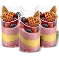 Amazon.com | Zappy Elegant Clear Slanted Cylinder Mini Dessert ...