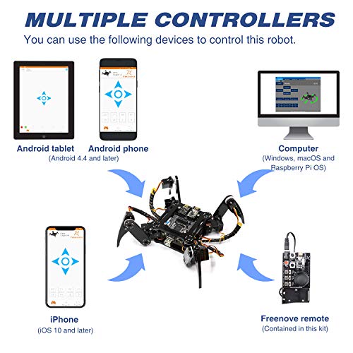 Freenove Quadruped Robot Kit with Remote (Compatible with Arduino IDE Raspberry Pi OS), App ...