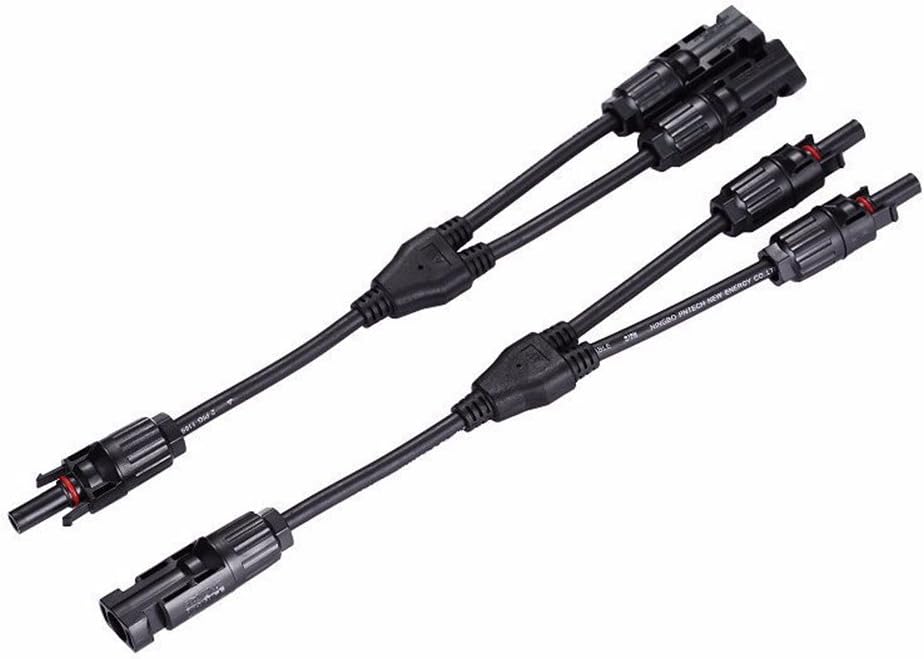 bestonzon 2 Pcs Y Branch MC4 Parallel connector Connector Solar Panel ...