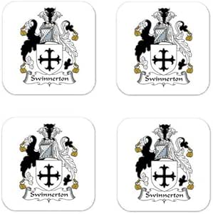 Amazon.com: Swinnerton Family Crest Square Coasters Coat of Arms ...