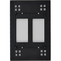 Arts & Crafts Mission Style Oil Rubbed Bronze 2 Gang Switch Plate - 2 ...