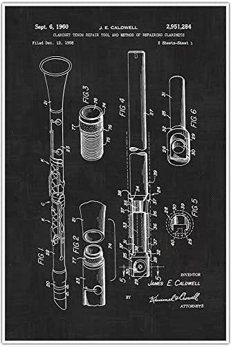 Amazon.com: Clarinet Musical Instrument Patent Art Print Poster: Handmade