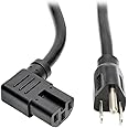 Amazon.com: Tripp Lite 8ft Heavy Duty Power Extension Cord Cable 15A 14 AWG 5-15P to Right-Angle ...