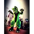 Amazon.com: Green Black Labrador Husky Cat Wolf Fursuit Fullsuit Teen ...