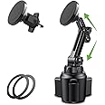 Amazon.com: Cuxwill Magnetic Car Cup Holder Phone Mount for MagSafe, 2 Pack Cell Phone Mount for ...