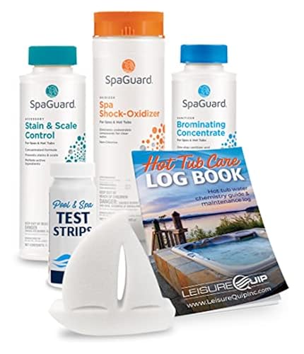 2 Month Spa and Hot Tub Chemical Kit - Contains (SpaGuard Bromine ...