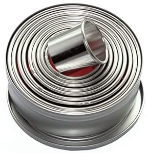 Round Cutter Ring Set, for Cookies, Pastry, Doughnuts, Sugarcraft ...