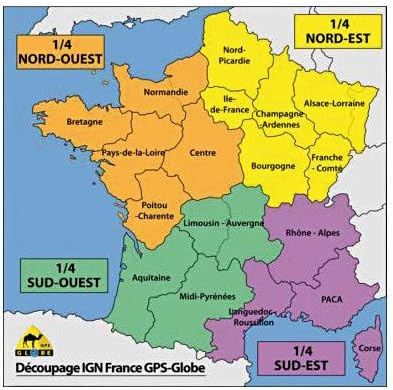 Carte du Nord Est de la France » Vacances - Guide Voyage