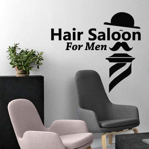 Buy ARWY® Salon Decor Wall Sticker for Men (Vinyl, 60x60 cm, Black ...