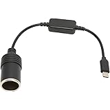 SinLoon 5V USB to 12 Volt Car Cigarette Lighter Socket Female Converter Adapter Cable for Car ...