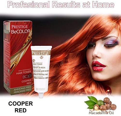 VIPs Prestige Becolor Tint Semi Permanent Brass Red BC10, No Ammonia No ...