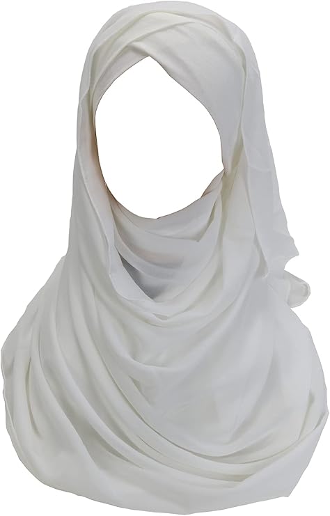 Hijab malaisien en mousseline Foulard à enfiler pour femme musulmane ...