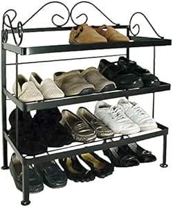 Amazon.com: GRACE Wrought Iron Shoe Rack, 24": Furniture & Decor