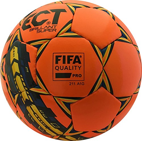 Select Sport America Brillant Super Soccer Ball, Orange, Size 5 ...