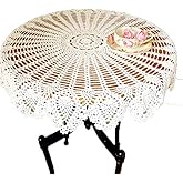 Amazon.com: Laivigo New Handmade Crochet Lace Round Table Cloth Doilies ...