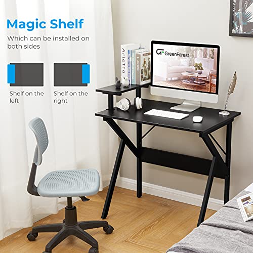 GreenForest Small Computer Desk 32 inch, Writing Gaming Desk with ...