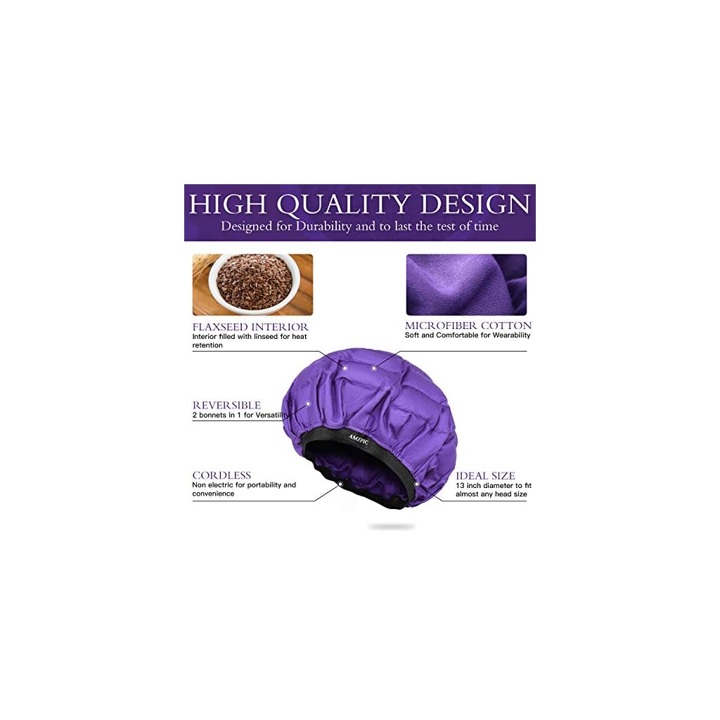 Cordless Deep Conditioning Heat Cap - Safe, Microwavable Heat Cap for ...