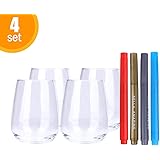 Amazon.com: 11ml 0.4oz Unique Mini Wine Shot Glasses Set of 6 REATR ...