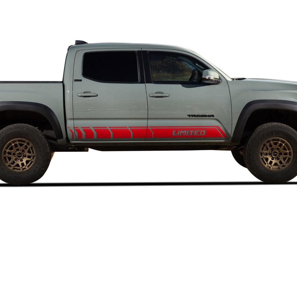 2 X 200CM/78.7Inch Long Car Side Door Racing Stripes Limited Graphics ...