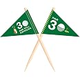 Amazon.com | VOWFOO Golf Themed Toothpick Flags, 20 PCS Par 30 And ...