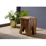 Design Tabouret "FINCA" | en bois, marron | chaise en bois de teck ...