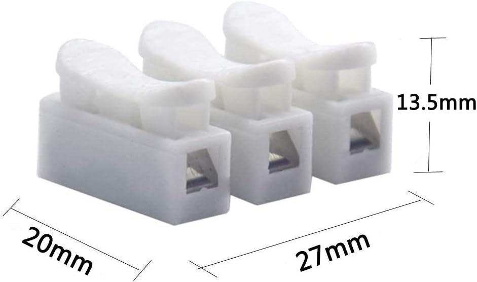 50 Pcs CH3 Spring Wire Connectors Quick Fix Spring Clamp Terminal ...