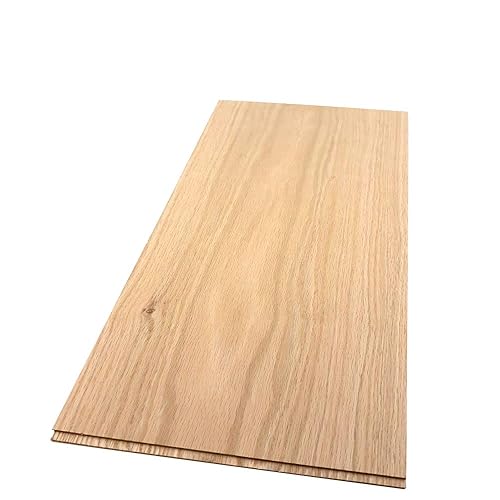 Red Oak Planks - 2-Pack Unfinished Oak Craft Wood - 1/8’’ (3mm) 100% ...