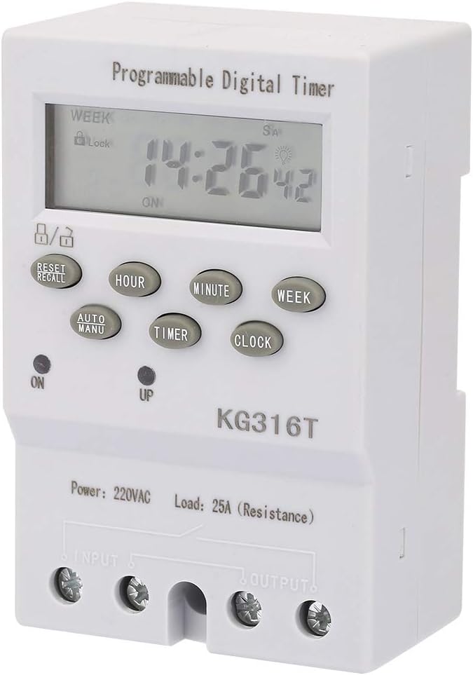 Microcomputer Time Control Switch KG316T 220V Programmable Automatic Digital Timer Switch Timing ...