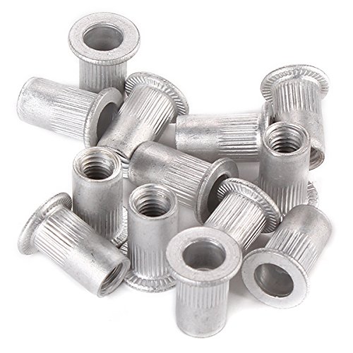 Flat Head Aluminum M5 Rivet Nut Rivnut Nutsert 5mm (Pack of 25) - Buy ...