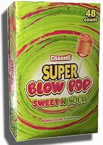 Amazon.com : Charms Super Blow Pops - Sweet & Sour 48 ct : Grocery ...