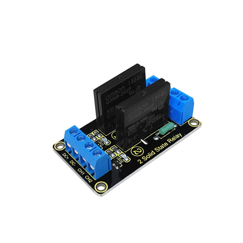 KEYESTUDIO 5V 2 Channel Solid State Relay Module 240V AC for Arduino U ...