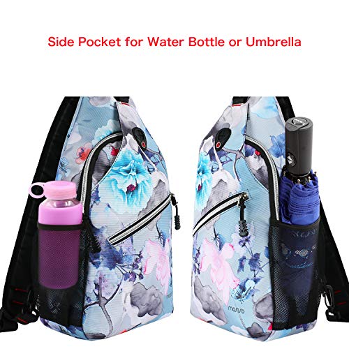 MOSISO 13 inch Sling Backpack, Multipurpose Hiking Daypack Outdoor Rope ...