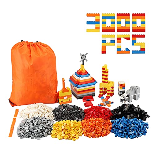 LOONGON Classic Bricks 3000 Blocks Bulk Set Classic Building Bricks for ...