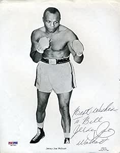 Signed Joe Walcott Photo - Jersey 8x10 Authentic - Autographed Boxing ...