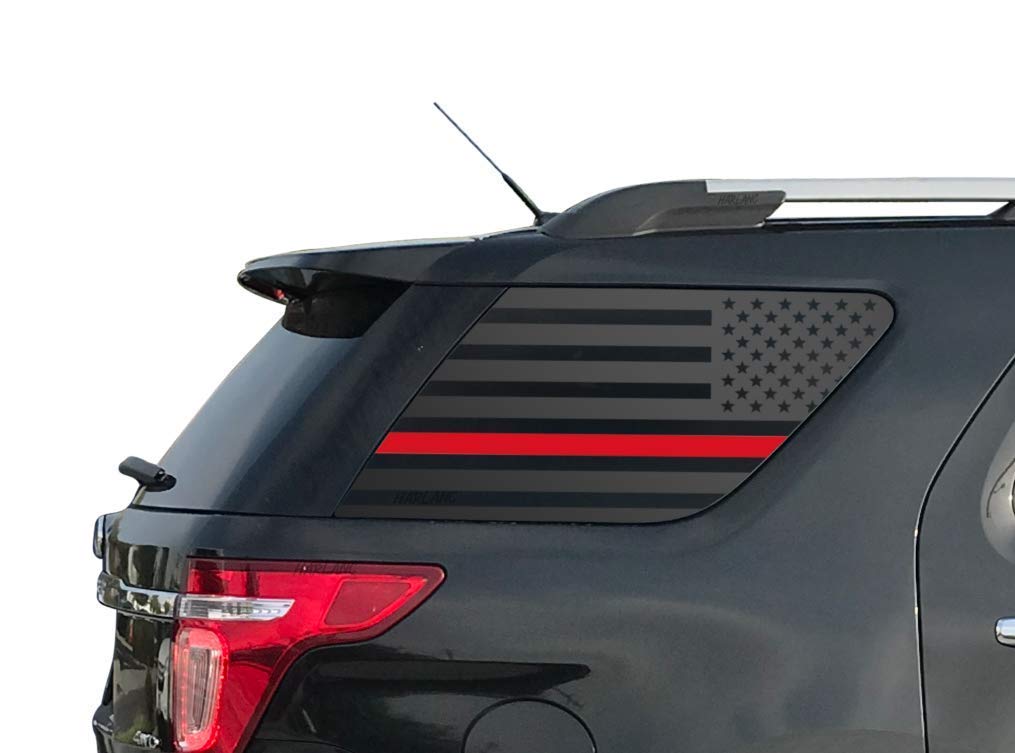 Amazon.com: Thin Red Line American Flag Decals For Ford Explorer 2011 ...