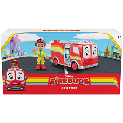 Disney Junior Firebuds, Bo and Flash, Action Figure and Fire Truck ...