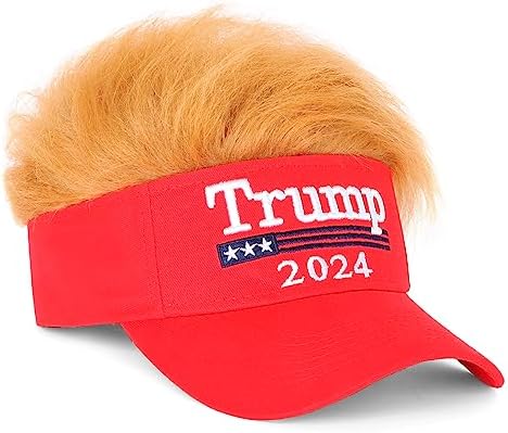 GODVINTAGE Trump 2024 Hat with Hair,Donald Trump Make America Great ...