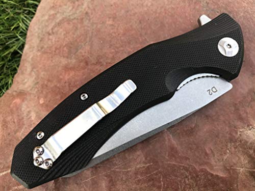 TACTICAL GEARZ G10 Pocket Knife! TG Zeta, G10 Handle! Razor Sharp D2 ...